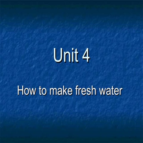 Lesson 2: How to Make Fresh Water | PPT | Chemistry | Science