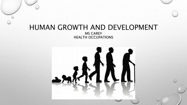 Human growth and development powerpoint | PPTX