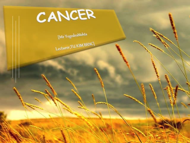 CANCER | PPT