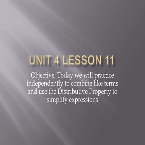 Unit 4 lesson 11 | PPT