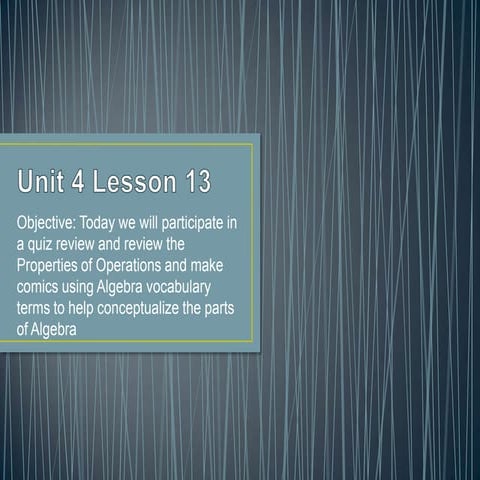 Unit 4 lesson 13 | PPT