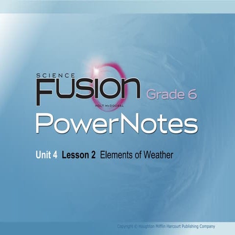 Lesson 1 elements of weather | PPTX