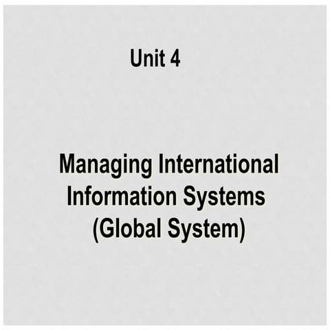 MIS-CH15: Managing Global Systems | PPT