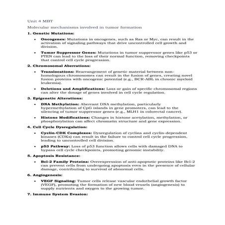 Medical Biotechnology: Cancer Formation;Types; and Molecular mechanism ...