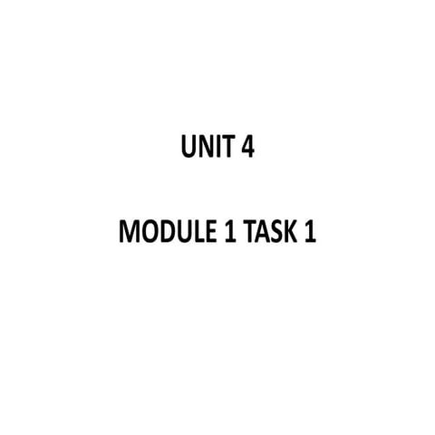 Unit 4 module 1 task 1 yelda | PPT
