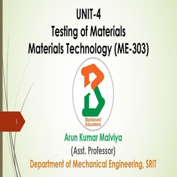 Material Technology Notes Unit-04 (As Per RGPV Syllabus) | PPT