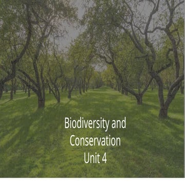 Biodiversity & Conservation | PPT