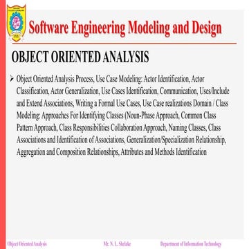 Unit 4 Object Oriented Analysis Pptx