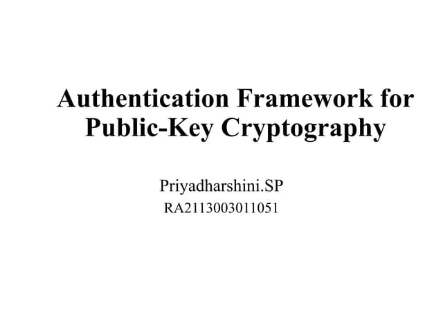 public key infrastructure | PPTX