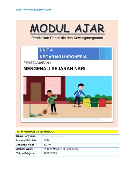 Modul Ajar Pendidikan Pancasila Kelas 6 Fase C Kurikulum Merdeka | PDF