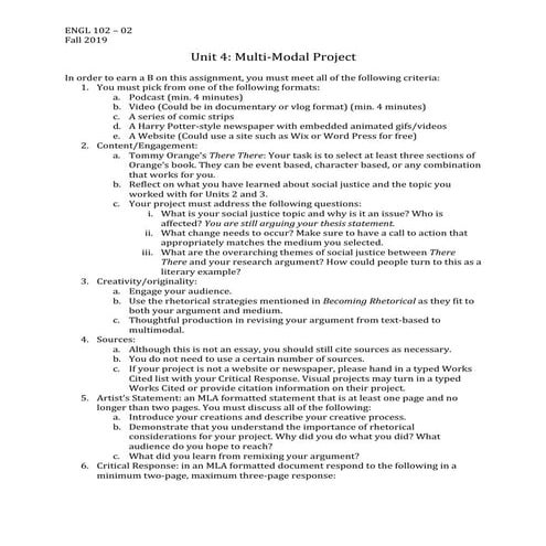 Unit 4 project multi modal | PDF
