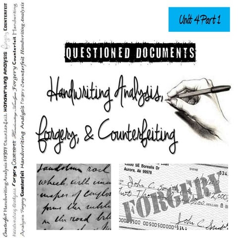 forensic questioned document examination | PPTX
