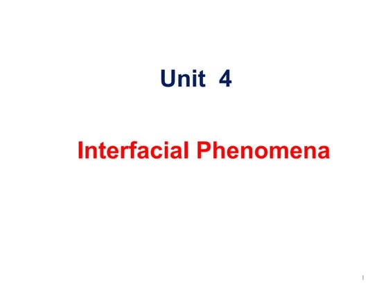 Physical Pharmaceutics-I Unit-III Surface and Interfacial tension (Part ...