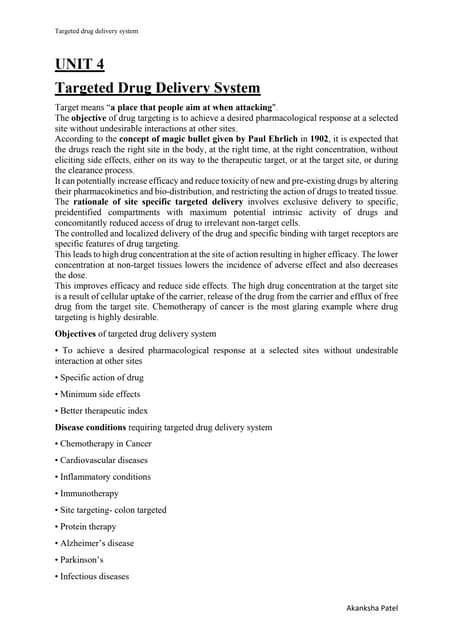 Targeted drug delivery system | PPT