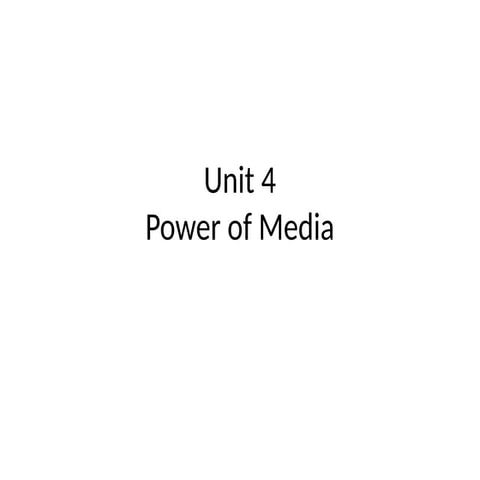 Power of media | PDF