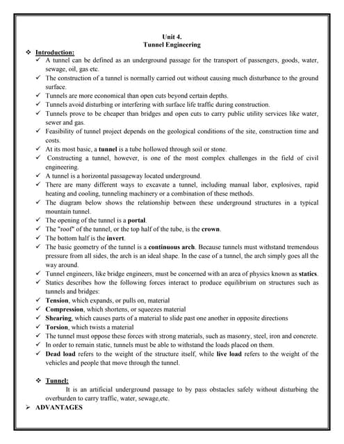 TUNNEL ENGINEERING basics of tunnel types .pdf