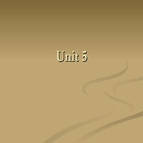 Unit 5 | PPT