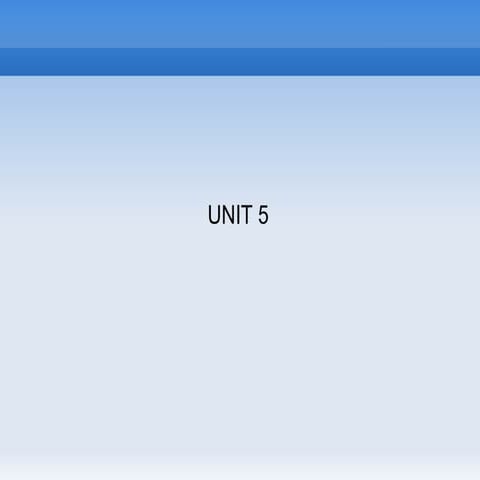 Unit 5 | PPT