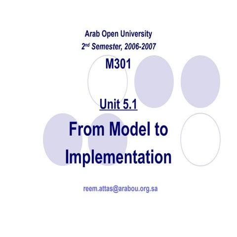 From Model to Implementation I | PPT