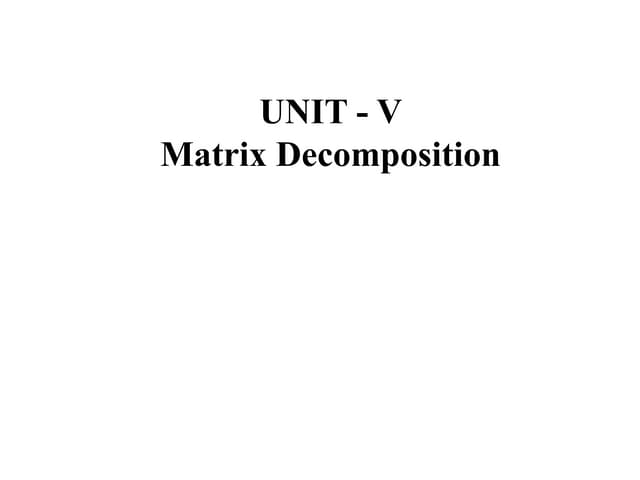 Lu Decomposition | PPTX