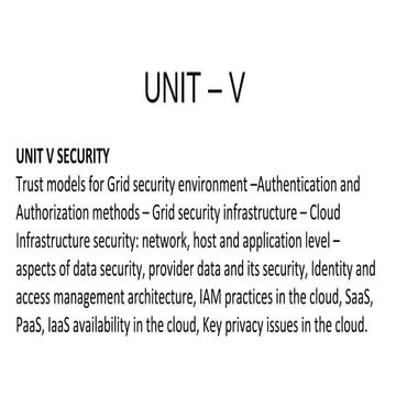 Unit 5 | PPT | Cloud Computing | Internet