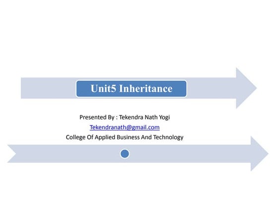 Inheritance | PPSX | Programming Languages | Computing