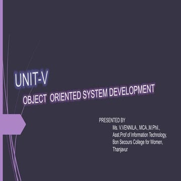 Object Oriented System Development Pptx Computing Technology 