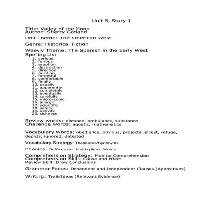 Unit 5 1 focus wall outline | DOCX