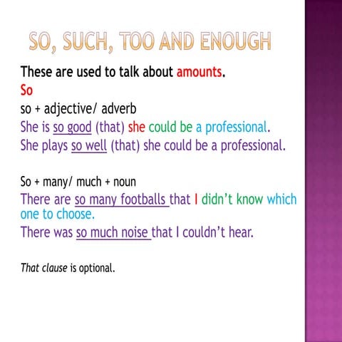 So - Such Too - Enough | PPT