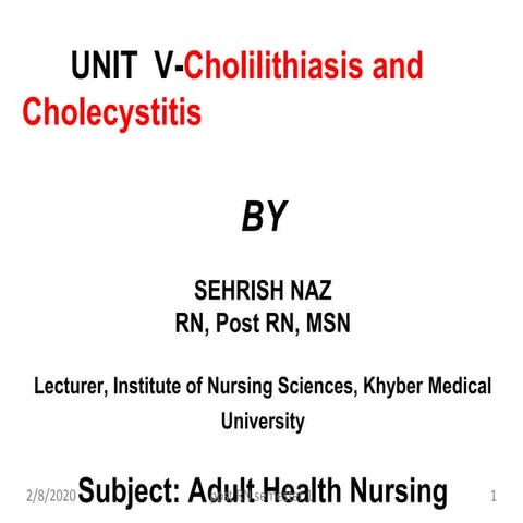 Unit 5 Adult Health Nursing | PPTX