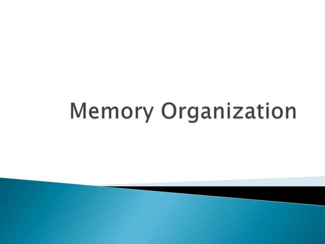 Memory Organization In Computer Architecture Pptx Computing Technology And Computing