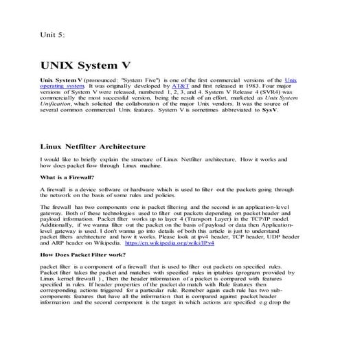 Unit 5.docx | Operating Systems | Computer Software and Applications