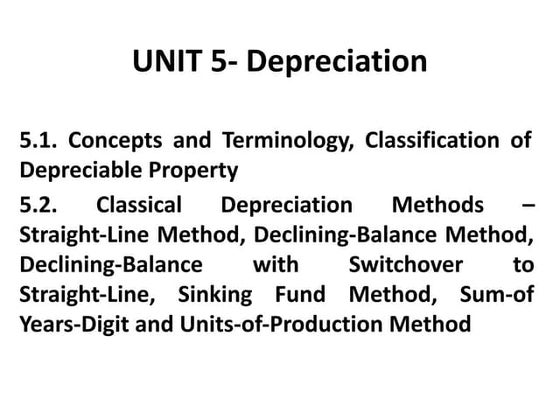 Depreciation | PPT