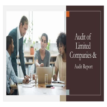 Audit of Limited Companies and Audit Report | PPTX