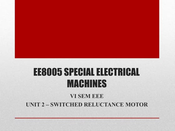 Switched Reluctance Motor Srm Introduction Pptx Radio Control Hobbies And Interests