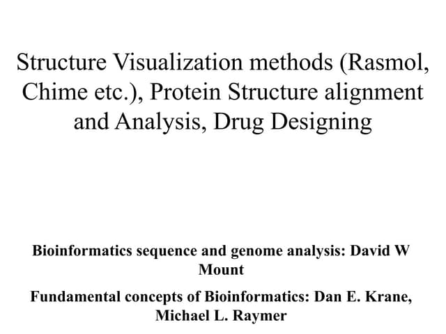 Protein structure visualization tools-RASMOL | DOCX