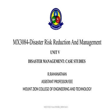 unit 5 diaster management and is natural causes | PPTX