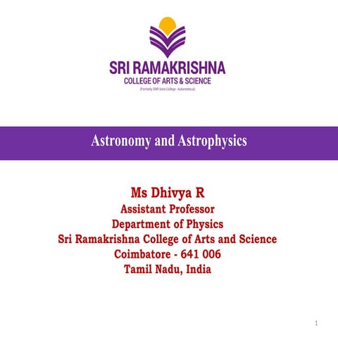 Unit 5 - Astronomy and Astrophysics - Cosmology | PPTX