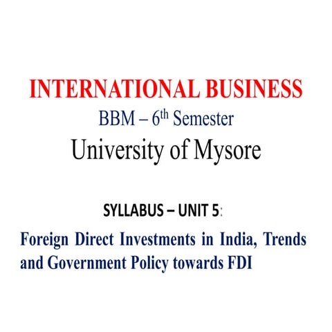 Unit 5 international business 6th semester bbm notes pdf | PDF ...