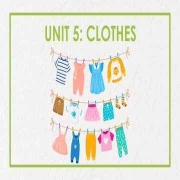 Unit 5: Essential Clothes Vocabulary and Practice Activities for ...