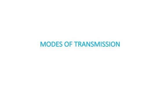 Modes of transmission | PDF
