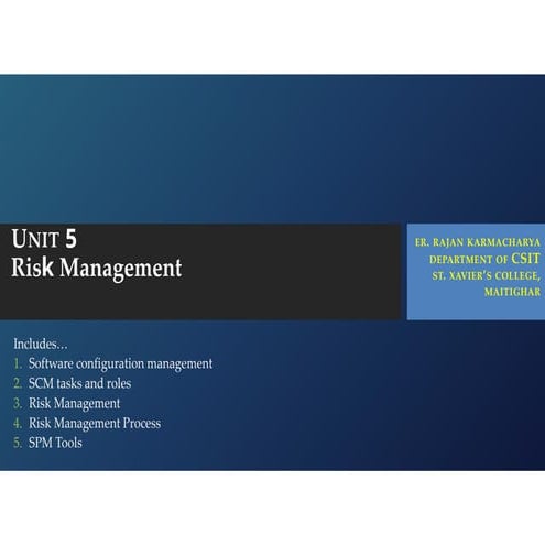 Unit 5 - Risk Management II for Project management.pdf
