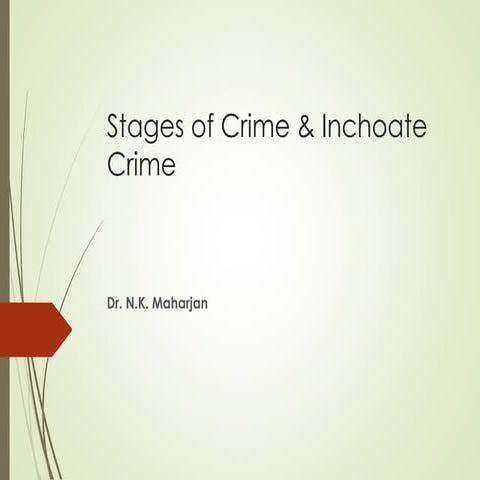 Unit 5 - Stages of Crime Inchoate Crime.ppt