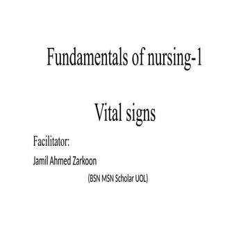 Bs nursing first semester vital sign ppt | PPTX