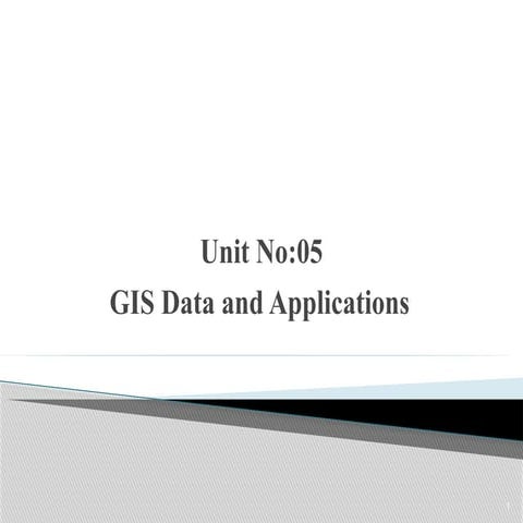 Gis Datathematic Layers And Its Application Pptx Databases