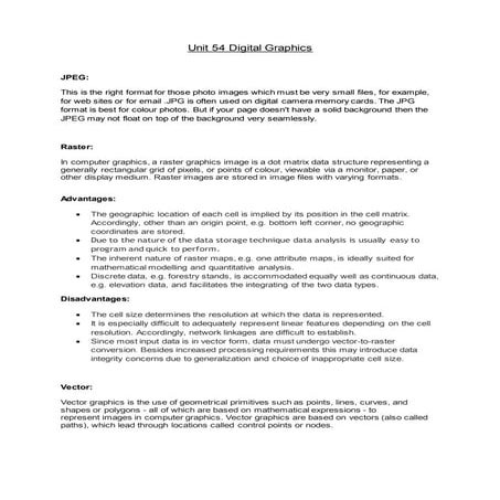 Unit 54 assignment 1 | DOCX