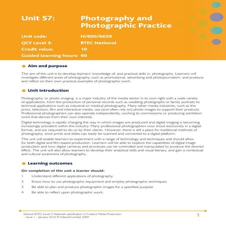 Unit 57 photography_and_photographic_practice | PDF