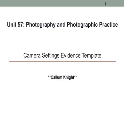Unit 57 photography evidence template | ODP
