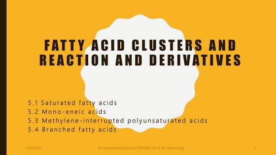 Analysis of oil and Fat(Unit 7) | PPTX | Chemistry | Science