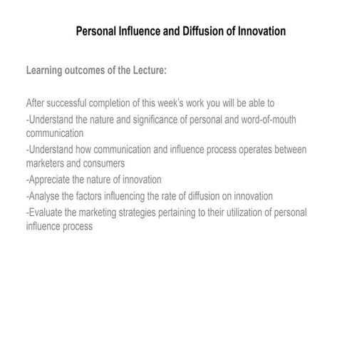 Unit 5 A- Personal Influence & Diffusion of Innovation (1).ppt